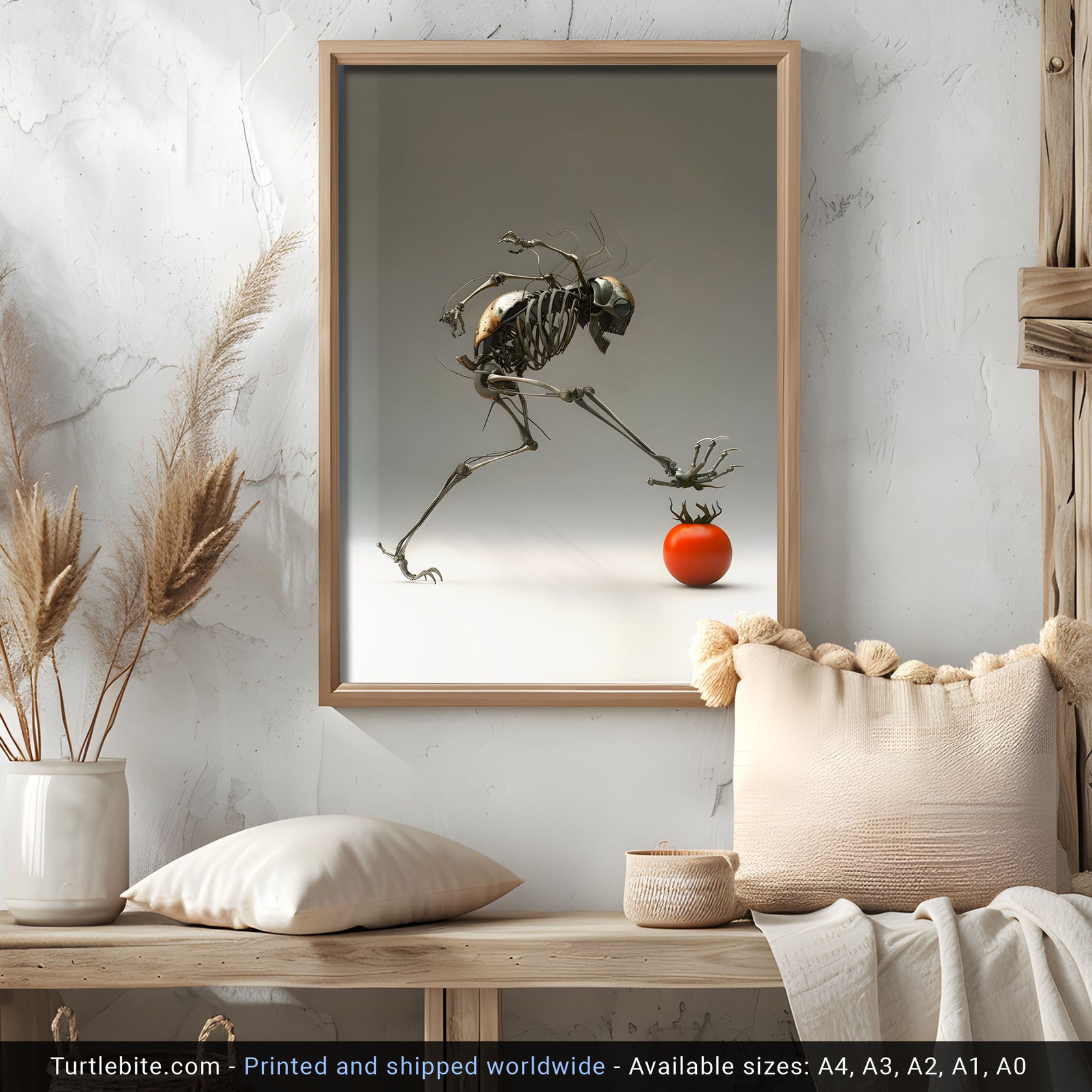 Eerie Metal Monster Tomato Destruction Poster - Dark Art Print - Horro ...