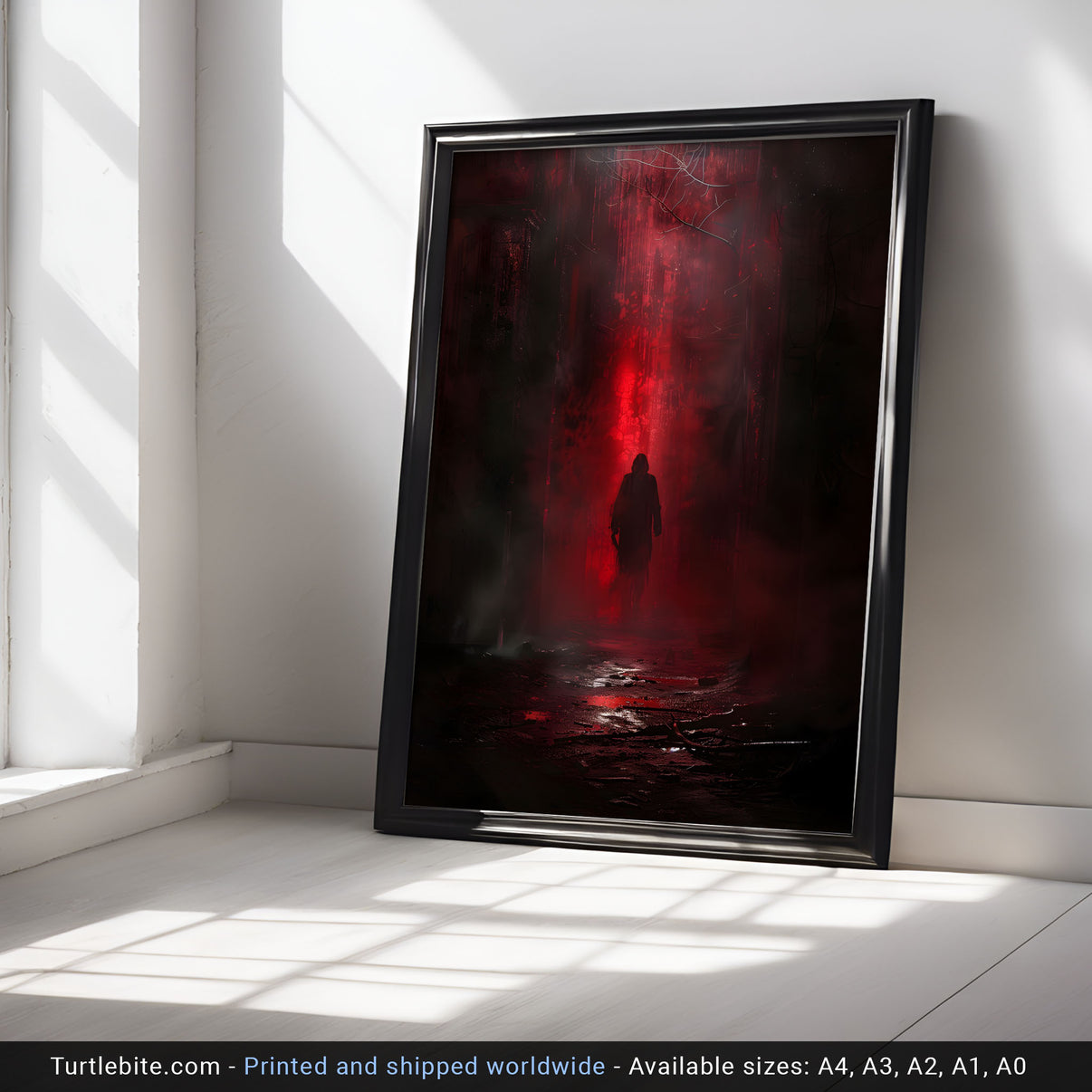 Gothic Epic Poster - Mystical Creepy Wall Art - Dark Red Hue - Cinemat ...