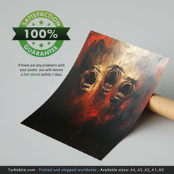 Screams from Hell Poster - Dark Gothic Oil Painting - Horror Art Print ...