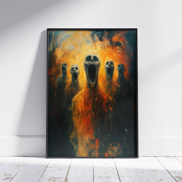 Screams from Hell Poster - Dark Gothic Painting - Horror Art Print ...