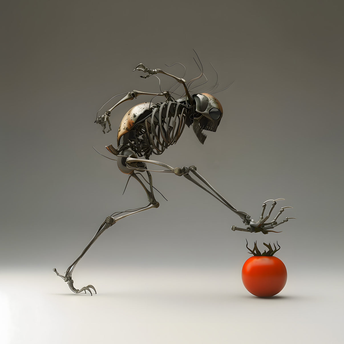 Eerie Metal Monster Tomato Destruction Poster - Dark Art Print - Horro ...