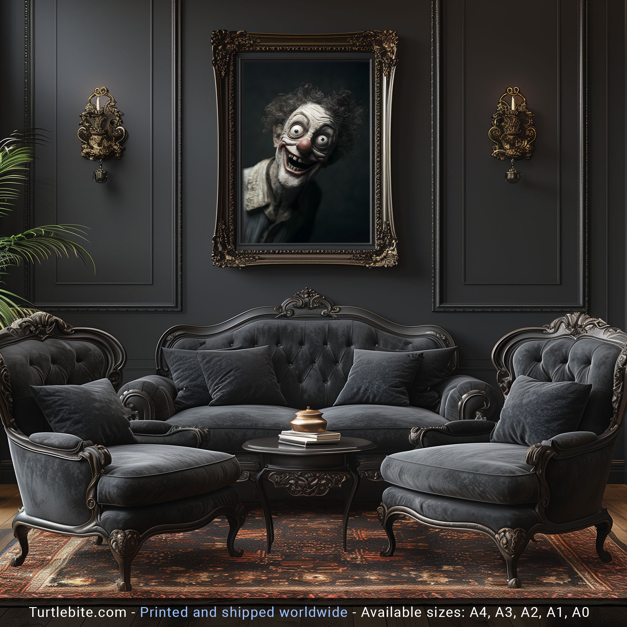 Insane Clowncore Poster - Dark Art Print - Witchy Clown Gifts - Dark A ...